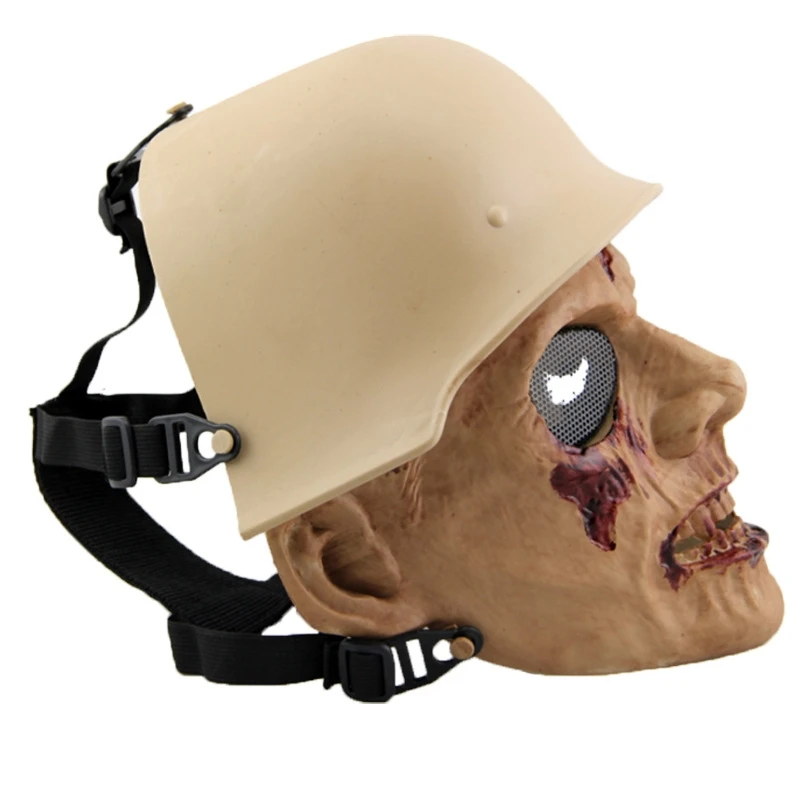 Halloween Zombie Soldier Skull Tactical Military Army Scary Full Face ...