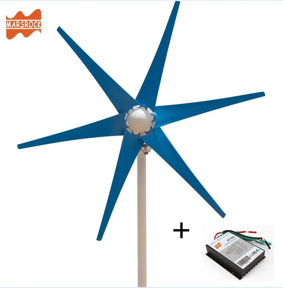 Free Shipping 400W AC12V/24V Colorful Wind Turbine Generator Small ...