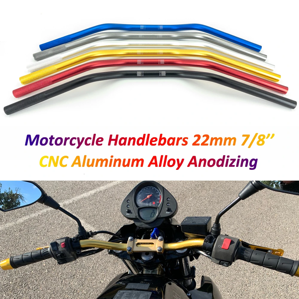 Motorcycle Handlebar 22mm Aluminum Anodizing Handle Bars for Kawasaki ...