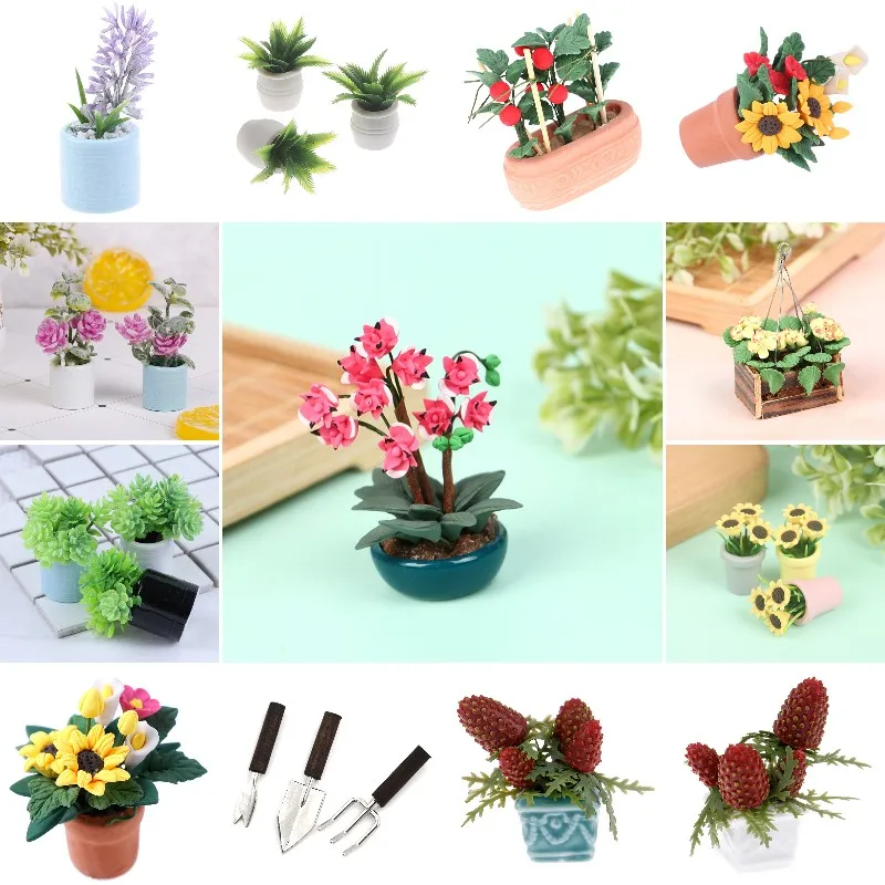 4 pieces Miniature Flower 4 color and Miniature Orchids,Miniature ...