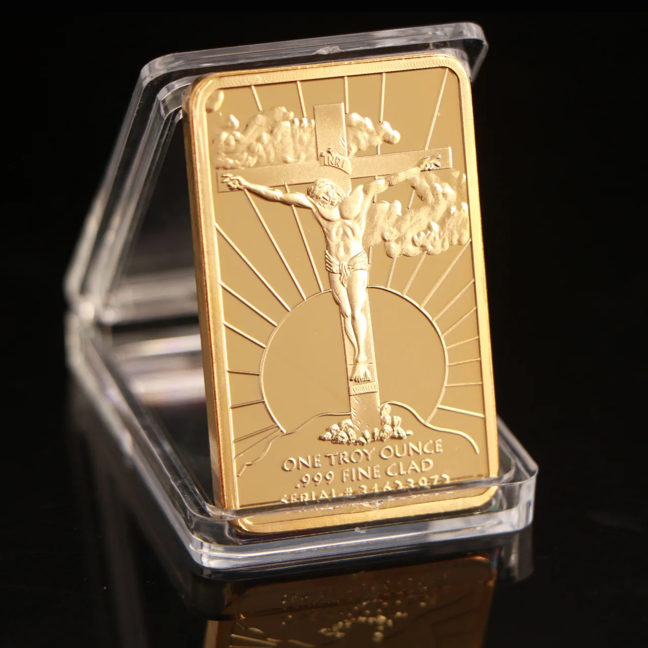Jesus Gold Bar Coin Square Jesus Last Dinner Collection Art gold plated ...