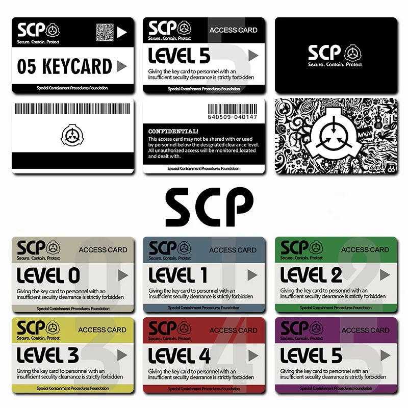 Card Stickers SCP Special Containment Procedures Foundation Logo ...
