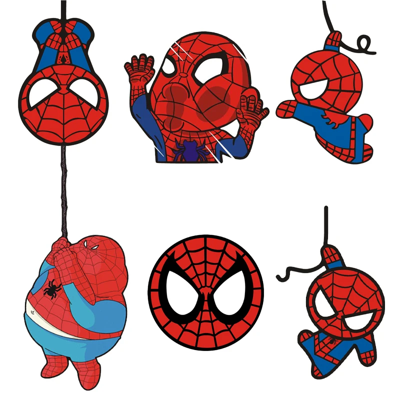 Cute Spider-man Car Stickers Cartoon Styling Waterproof Auto Window ...