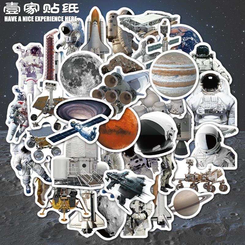 45pcs-1ot-Space-Astronaut-Graffiti-waterproof-Stickers-For-Refrigerator ...