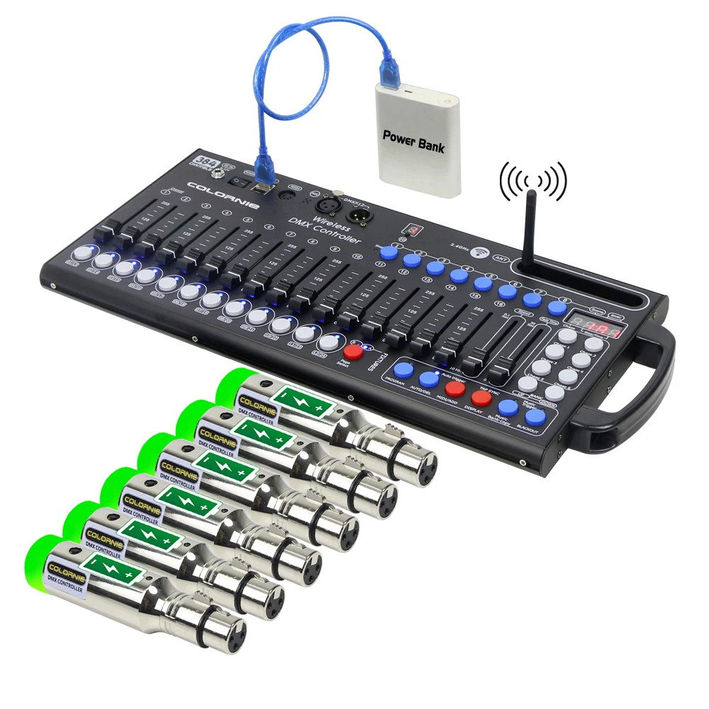 2022 Powerful 384CH Ultra thin DMX Stage Controller Moving Head Console ...