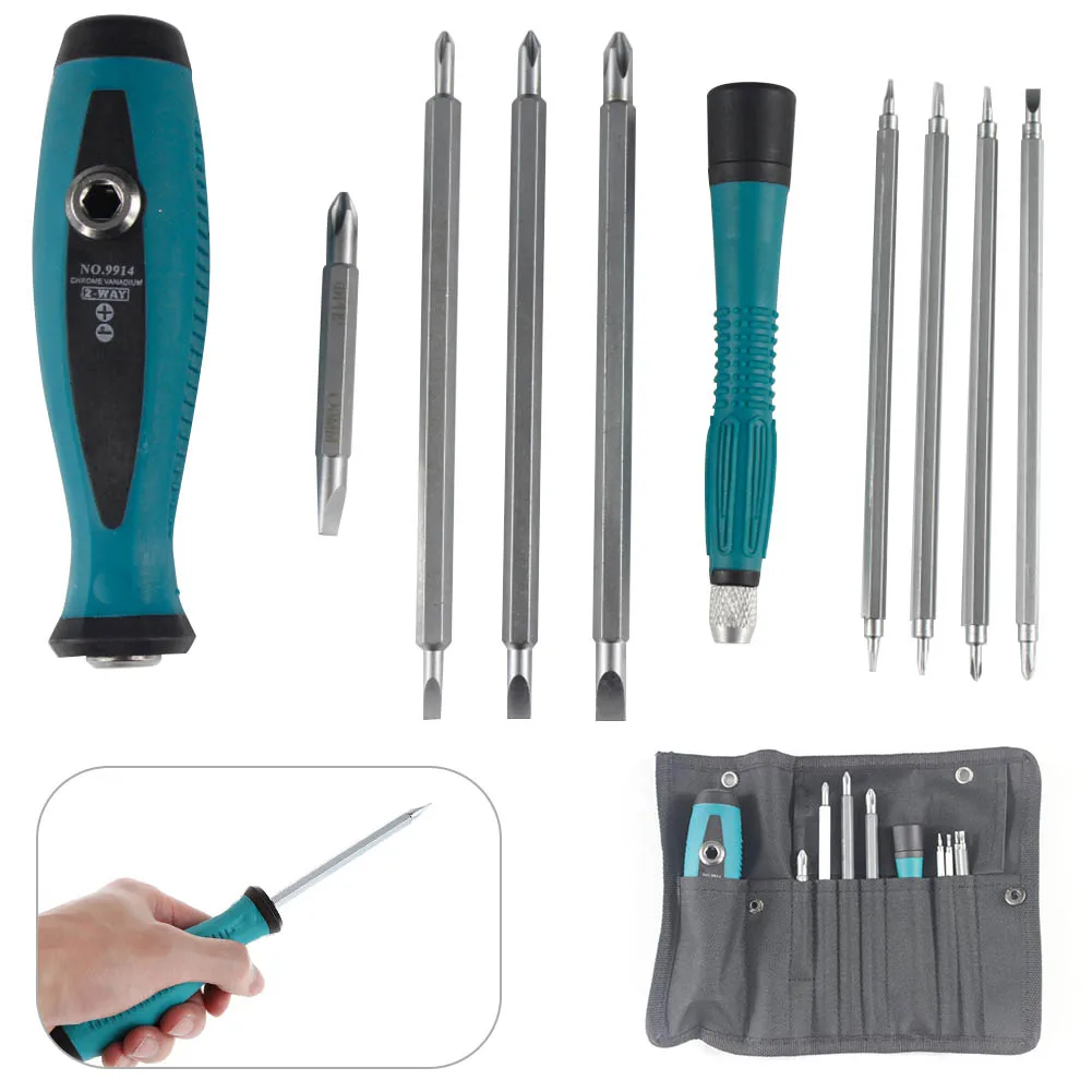 10pcs-Screwdriver-Set-Precision-Magnetic-Phillips-Slotted-Star-Bits ...