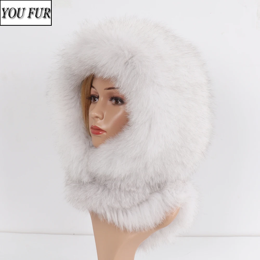 New-Arrival-Lady-Real-Fox-Fur-Hat-Scarf-Winter-Warm-Fluffy-Natural-Fox ...
