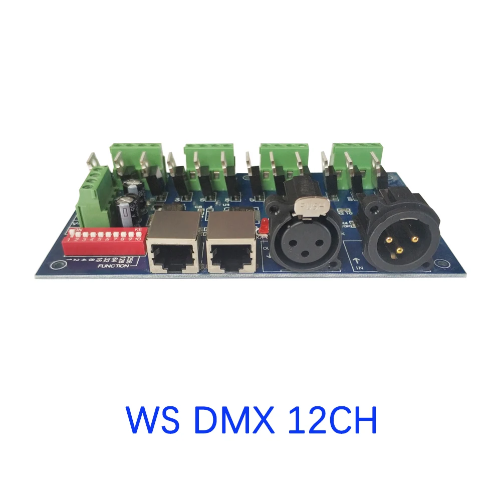 12CH-DMX512-Led-Controller-12V-DC24V-Decoder-with-XLR3-RJ45-interface ...