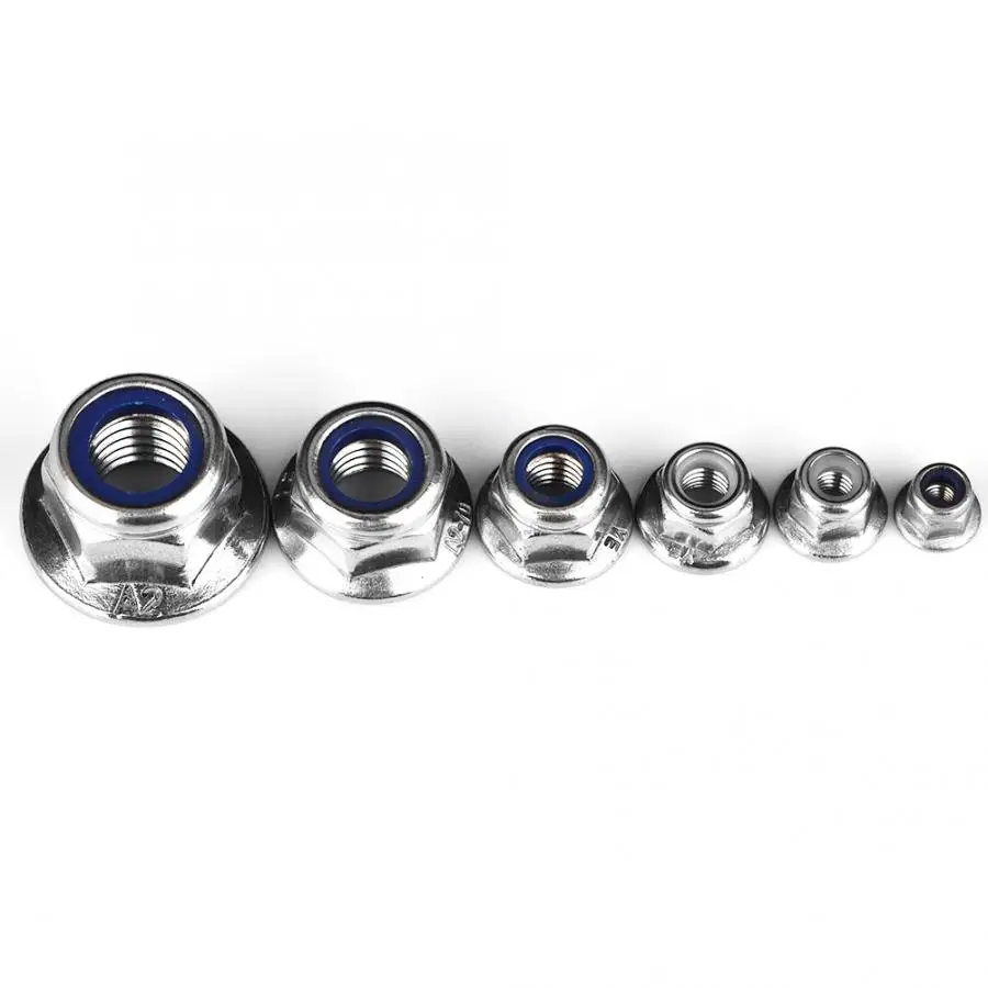 Rivet Nut 45Pcs/set Flanged Stainless Steel Nylon Insert Locknut ...