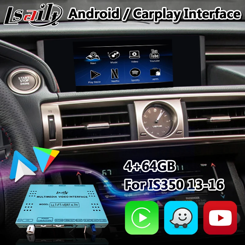 Lsailt Android Carplay Interface for Lexus IS350 IS300h 2013 2016 Mouse ...