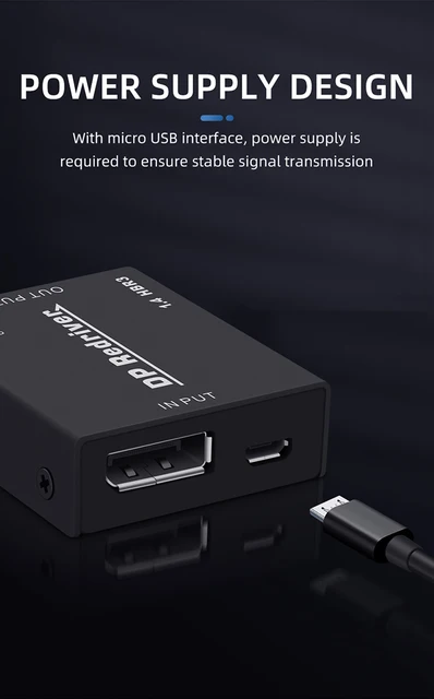 Cable Matters Displayport Repeater DisplayPort 1.4 Booster Repeater ...