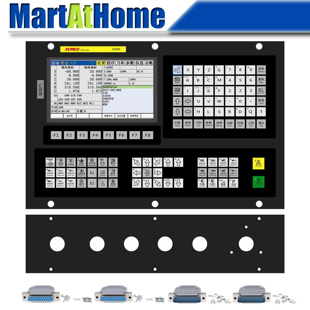 Xc809t 2/3/4/5/6 Axis Multifunctional Lathe Cnc System Controller With ...