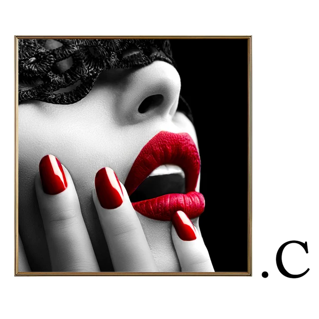 Black And White Photography With Red Lips