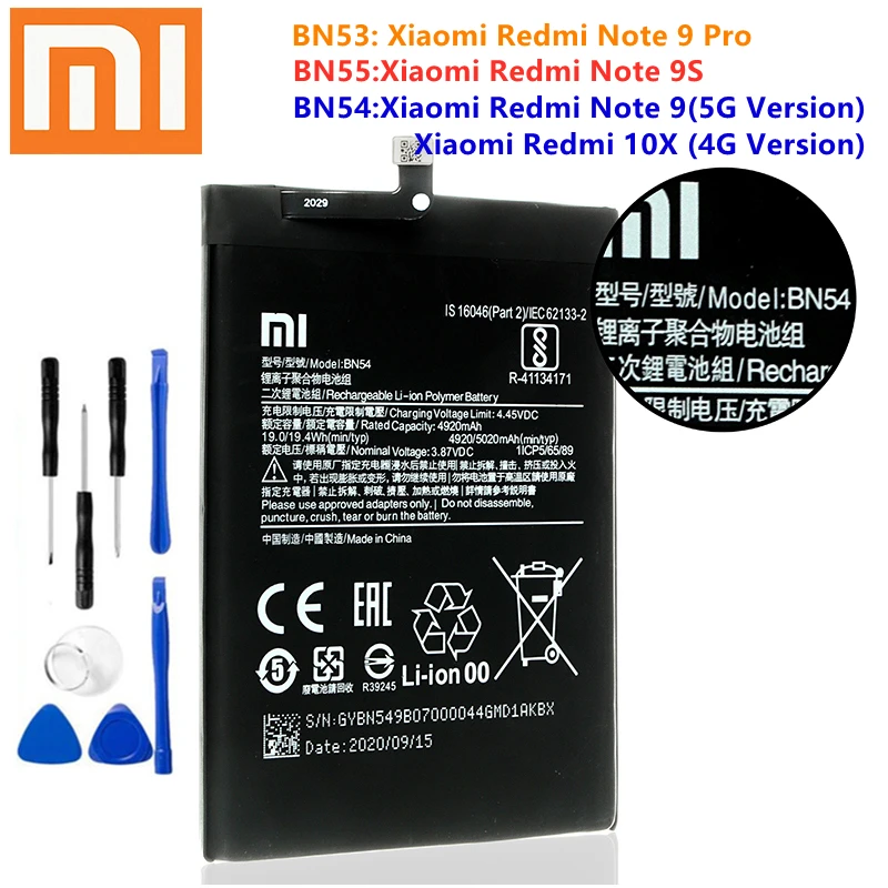 Xiaomi-BN53-BN54-BN55-Replacement-Battery-For-Xiaomi-Redmi-note-9-Pro ...