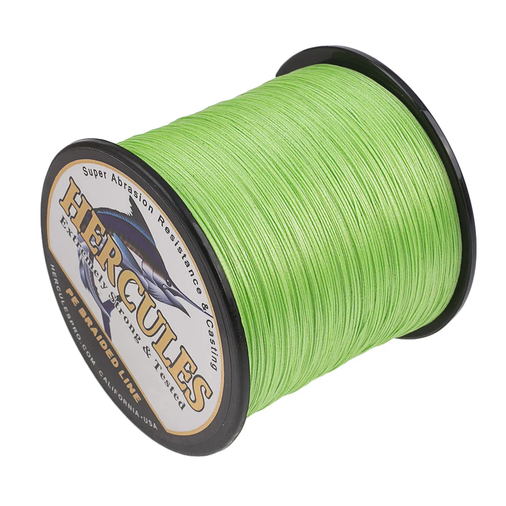 1000 mètres-Type 1--Fil De Pêche Tressé, Multifilament Pe Vert ...