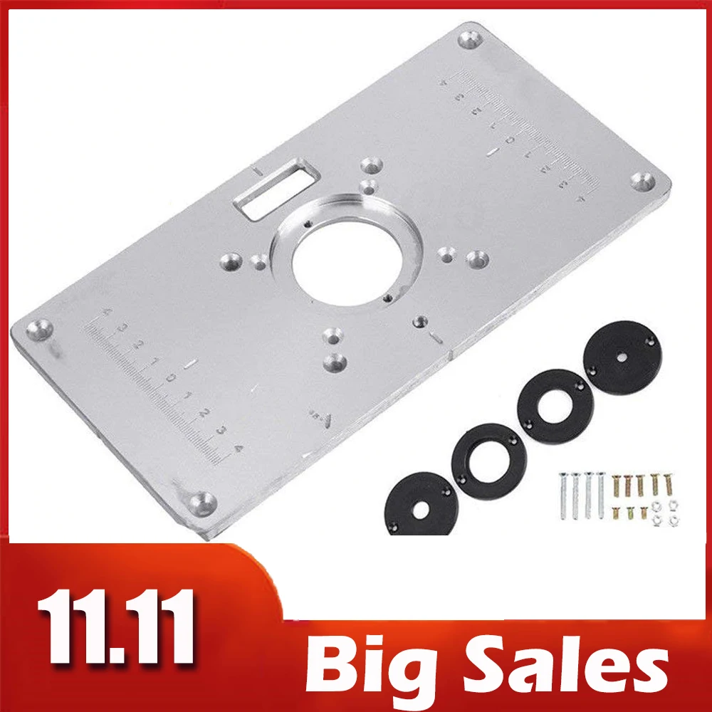 Router Table Plate 700C Aluminum Router Table Insert Plate + 4 Rings ...
