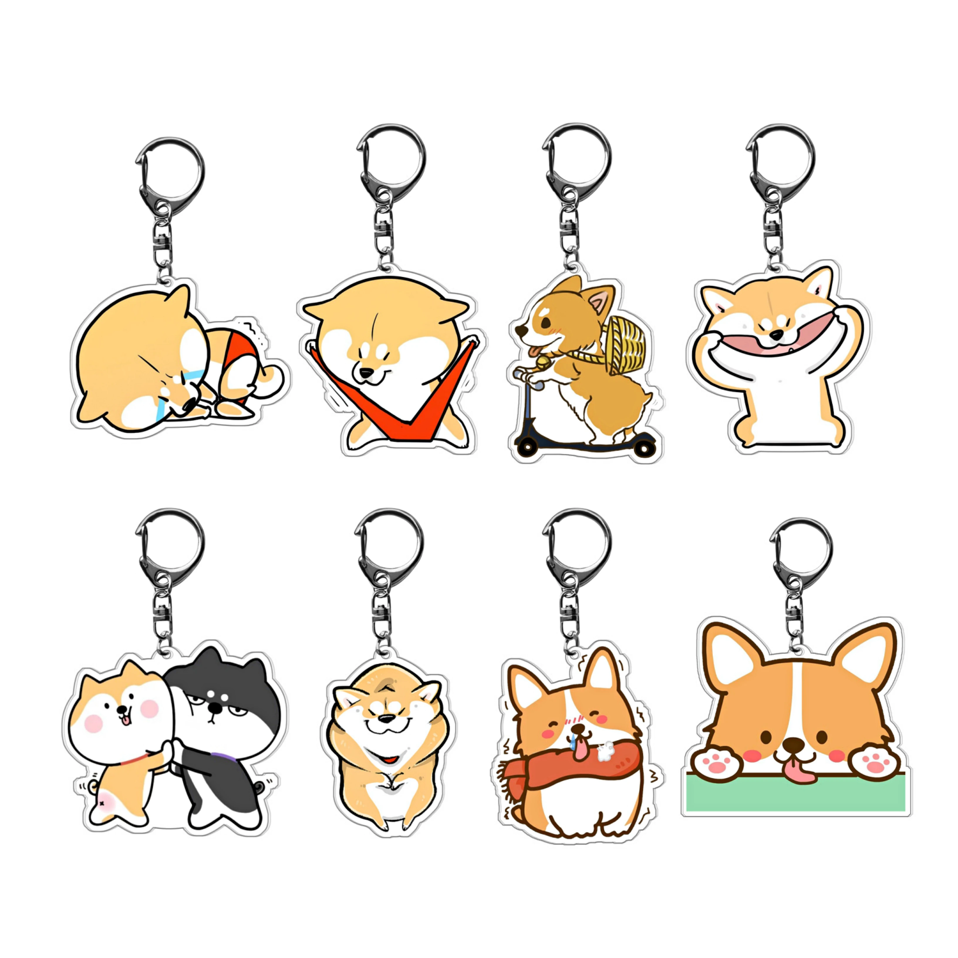 Japanese Dog Shiba Inu Keychain Car Key Chain Pet Welsh Corgi Dogs ...