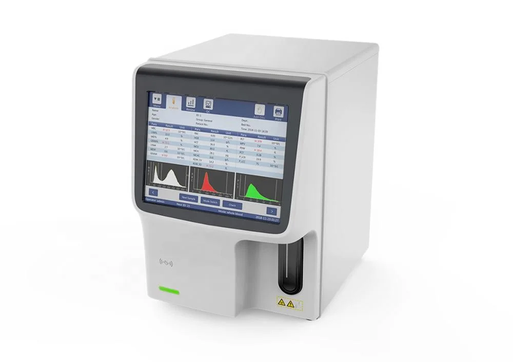 10.4" colorful touchscreen CBC hematology analyzer portable 3 part ...