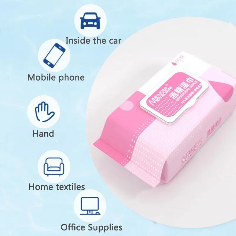 80pcs/bag Disinfection Portable Alcohol Swab Pad Wipes use for ...
