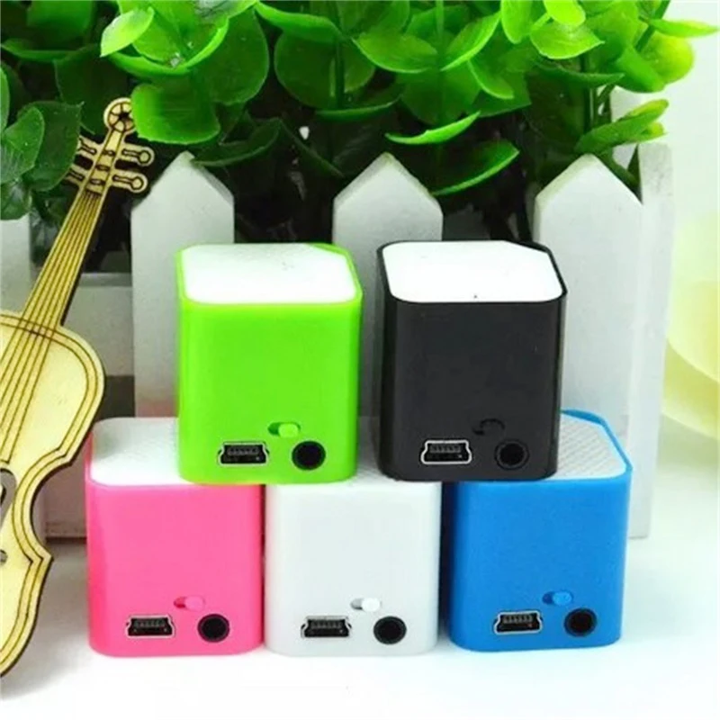 MP3 Music Player Portable Audio Player Colorful Speaker Card Cube Shape ...