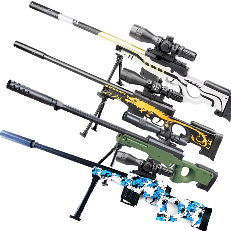 AWM Paintball mermi keskin nişancı tüfeği pnömatik manuel Airsoft oyuncak tabanca su jeli topu ...