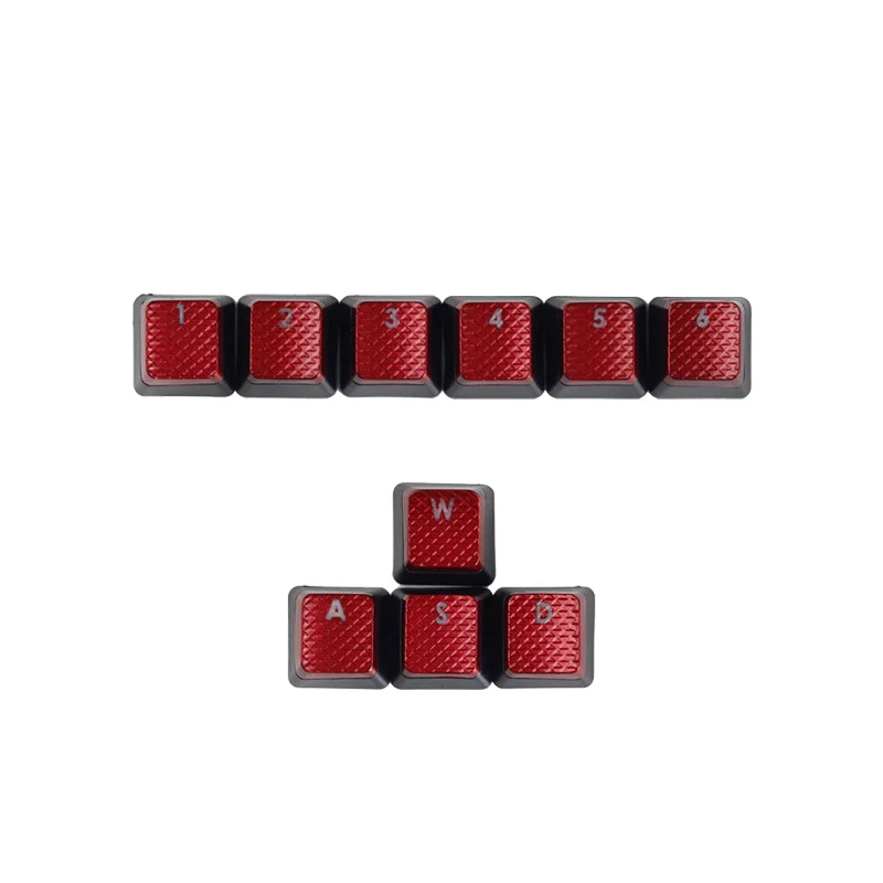 10pcs Original Backlit Silver Red Antiskid Keycaps For Corsair K70 K95 ...