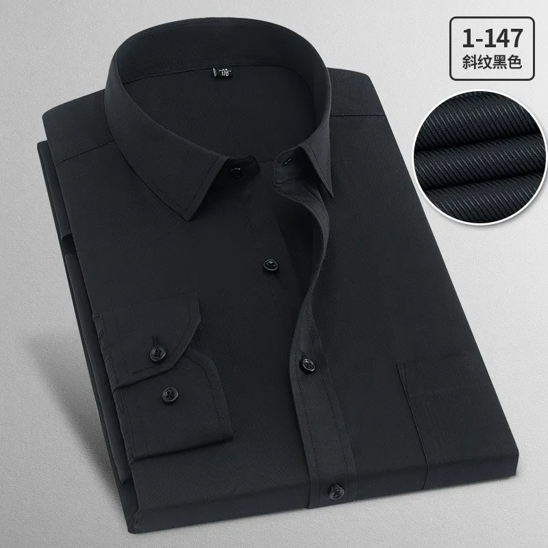 Chemise,Chemise classique à manches longues pour homme,grande taille ...