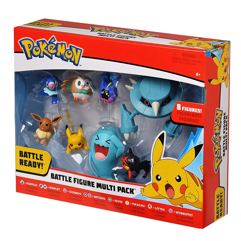 8pcs/set Pokemon Battle Ready Set Battle Figure Multi Pack Popplio ...
