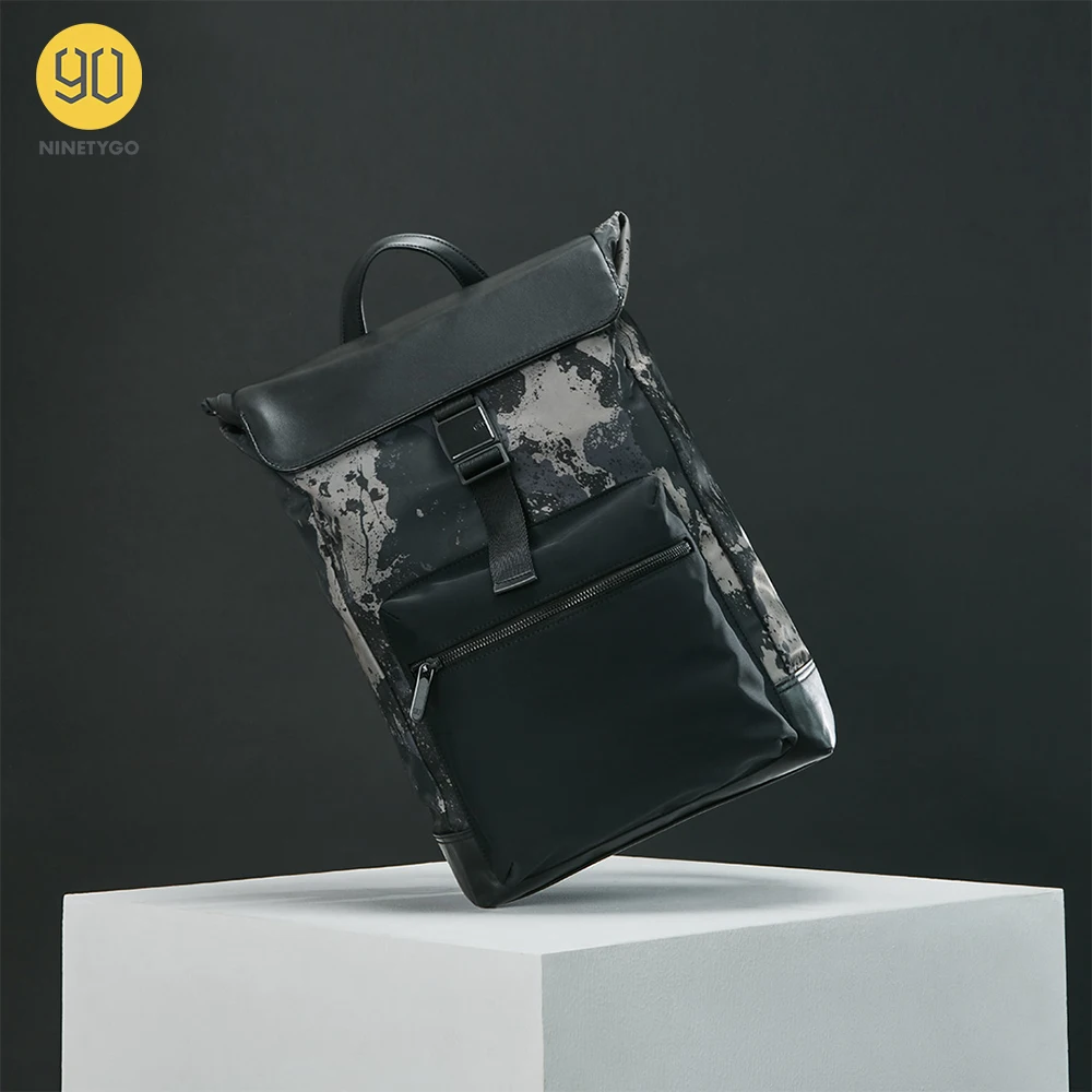 NINETYGO 90FUN Manhattan Urban Casual Backpack Men Bag PU Casual Chic ...