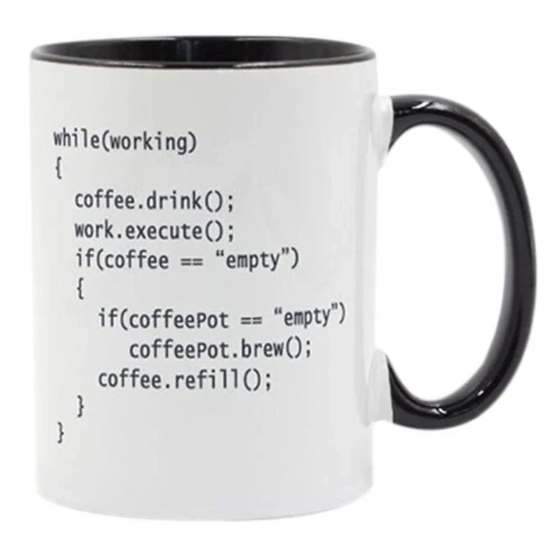 Taza de café + + programa para programadores, Taza de cerámica con asa ...
