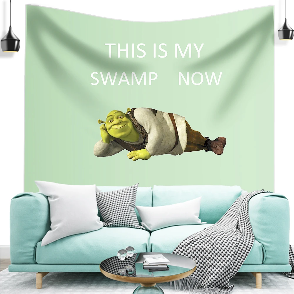 Shrek Fashion Room Decor Pattern Tapestry Multicolor Mandala Print ...