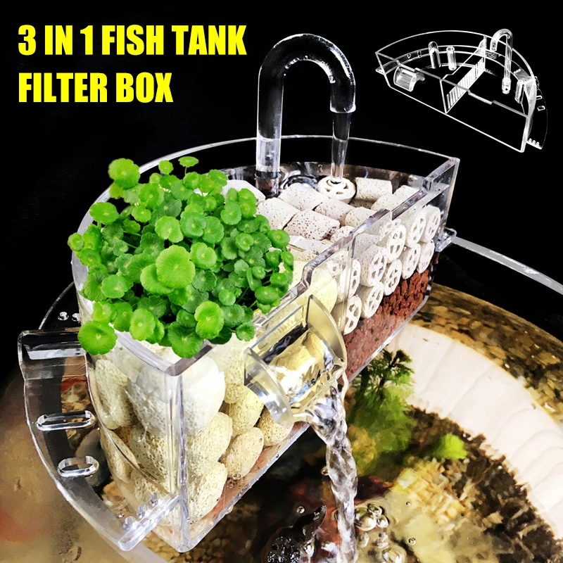 Aquarium External Filter Box Acrylic External Hanging Water Purifier ...