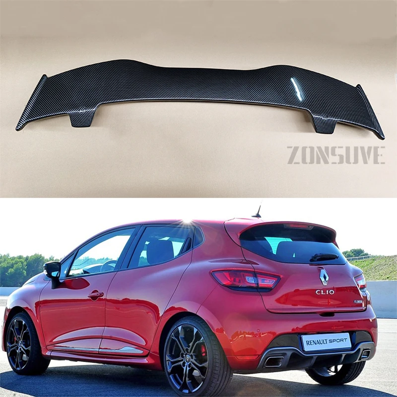 Gebruik Voor Renault Clio 2013 2018 Spoiler Abs Plastic Carbon Fiber ...