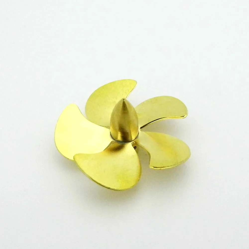 1PC 5 Blades Copper Propeller Diameter 35mm M4 Prop for RC Boat Scale ...