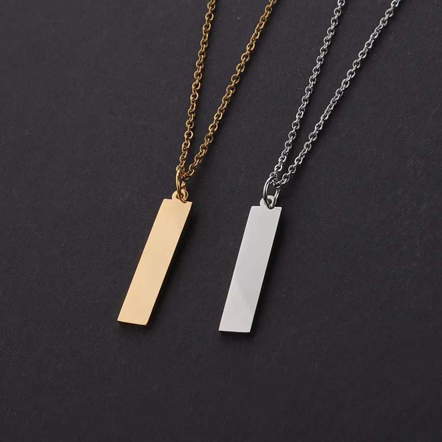 Stainless Steel Necklaces Pendants | Pendant Rectangle - Stainless ...