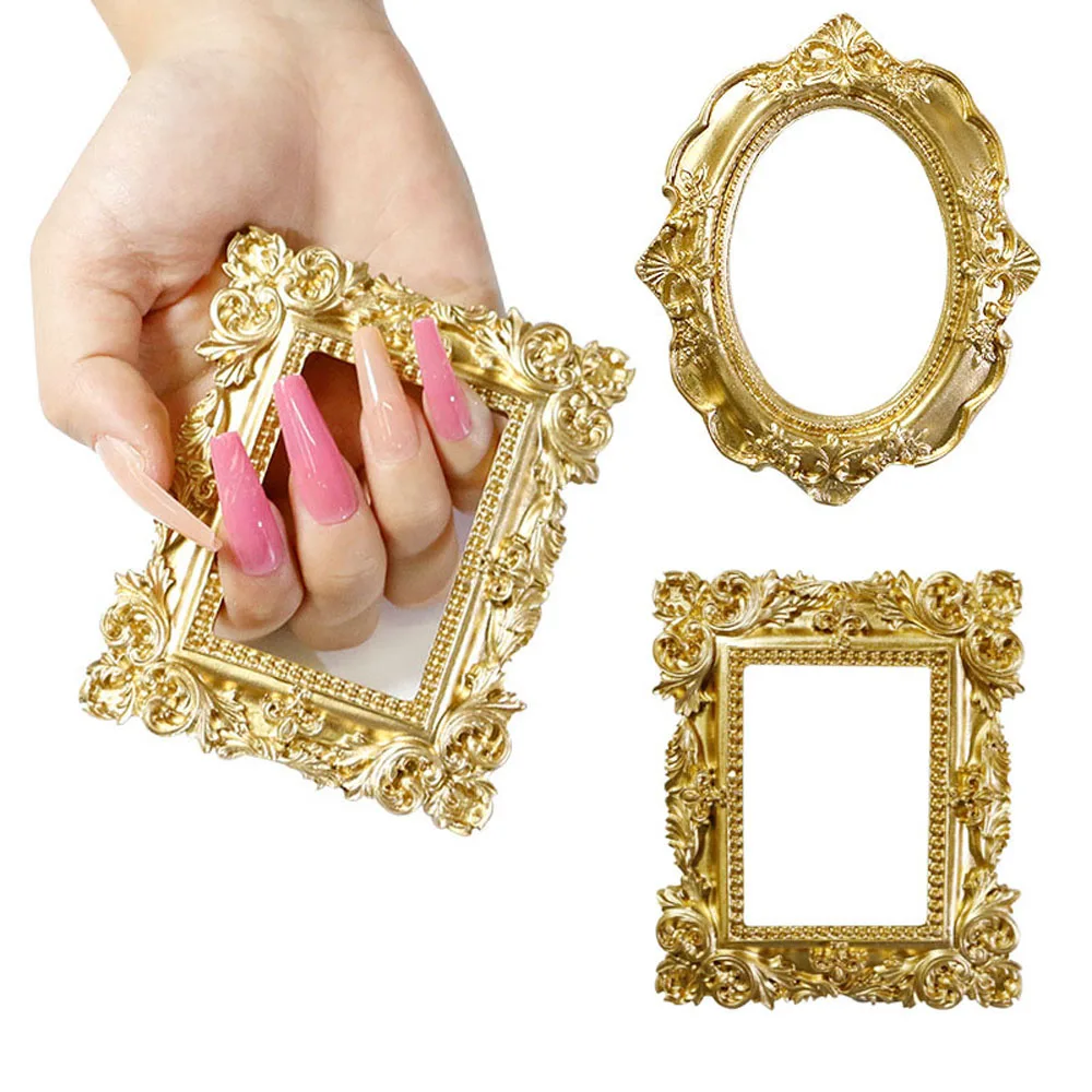 Retro-Metal-Nail-Photo-Frame-Manicure-Nail-Design-Display-Photo-Props ...
