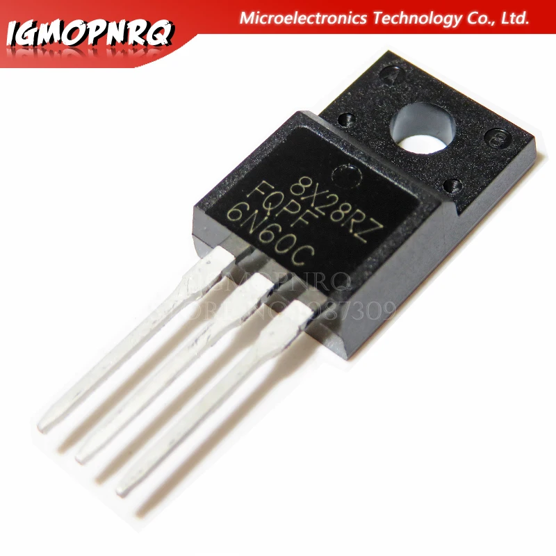 10pcs-FQPF6N60C-6N60C-6N60-600V-6A-MOSFET-N-Channel-transistor-TO-220F ...