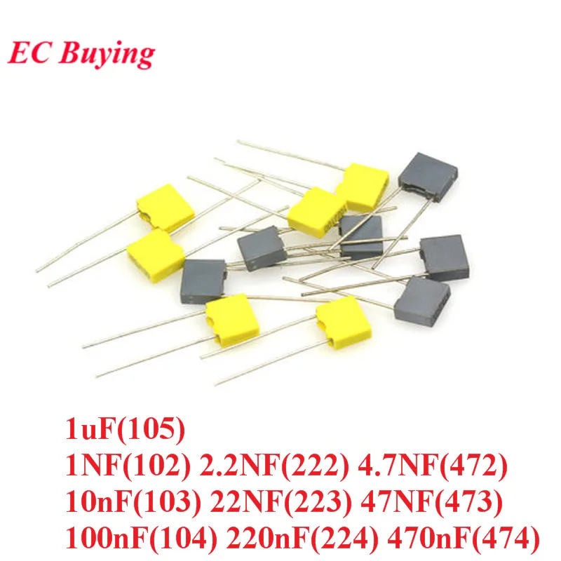 10pcs-100V-Correction-Block-Capacitor-1NF-2-2NF-4-7NF-10nF-22NF-47NF-0 ...