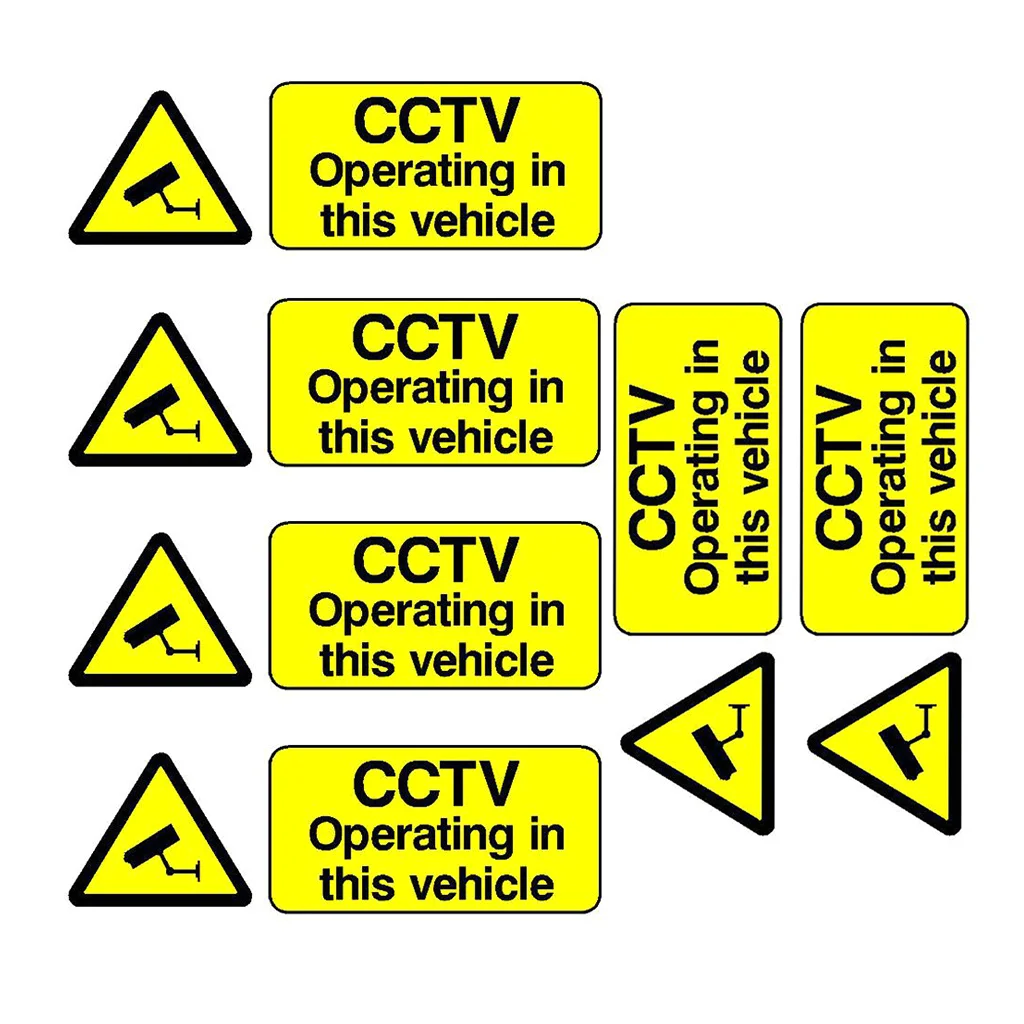 CCTV Operating In This Vehicle Self Adhensive Sticker Sign Car Taxi Bus ...