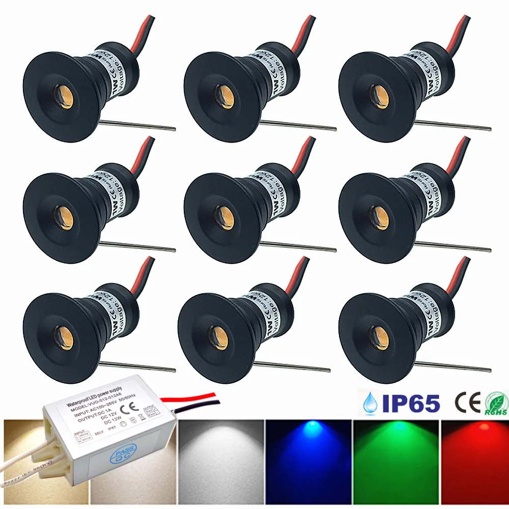 9Pcs-1W-DC12V-Mini-LED-Spotlight-Outdoor-Deck-DJ-KTV-Party-Focos-Spot ...