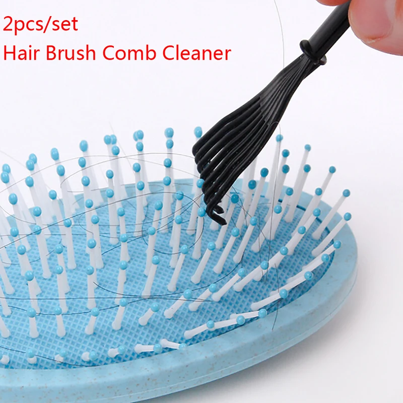 2Pcs-set-Plastic-Cleaning-Removable-Handle-Cleaner-Tool-Hair-Brush-Comb ...