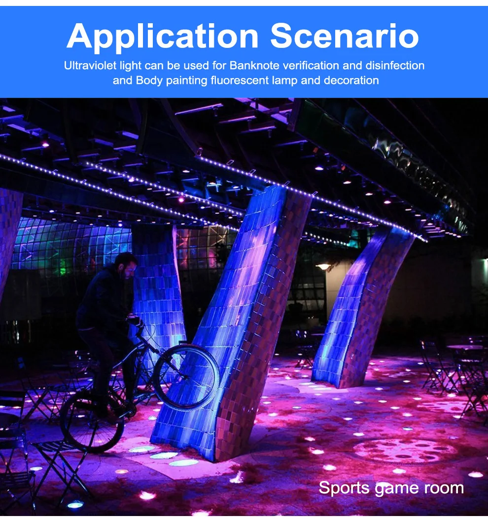 BANDE LED,No Waterproof-1m--Bande lumineuse LED UV SMD2835, ruban de lampe Flexible, DC5V, 0.5M ...