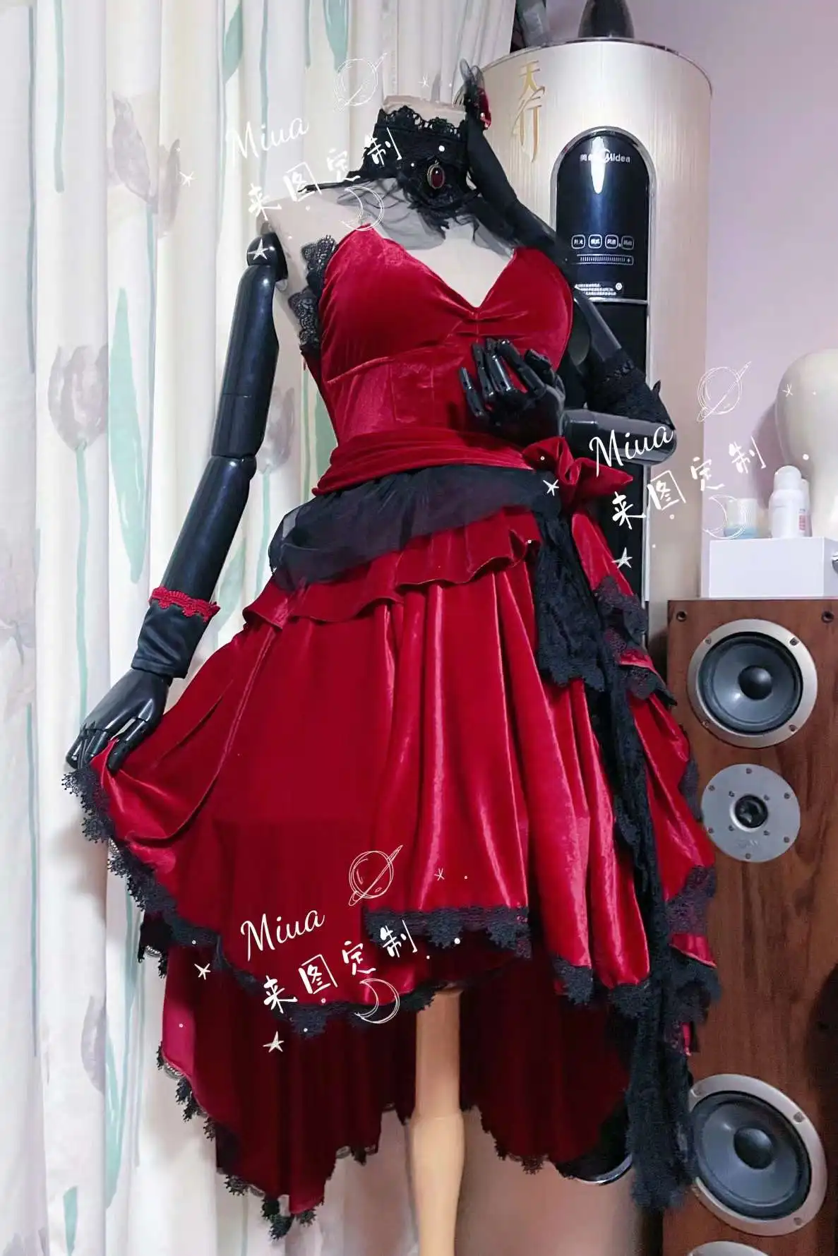 [Customized] Anime VTuber Hololive Veibae Mori Calliope Red Party Dress ...