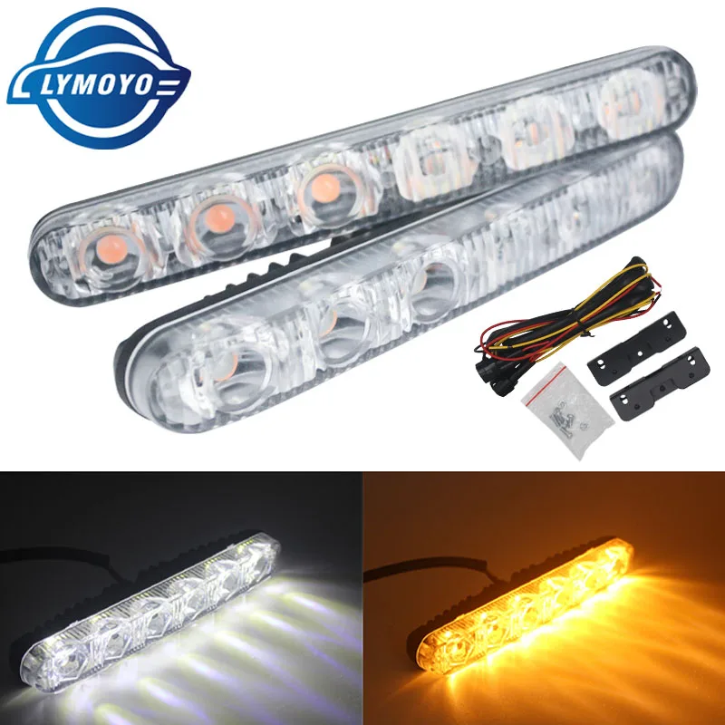Lymoyo Car Led Turn Signal Drl 9w Daytime Running Turn Lights Fog Lamp ...