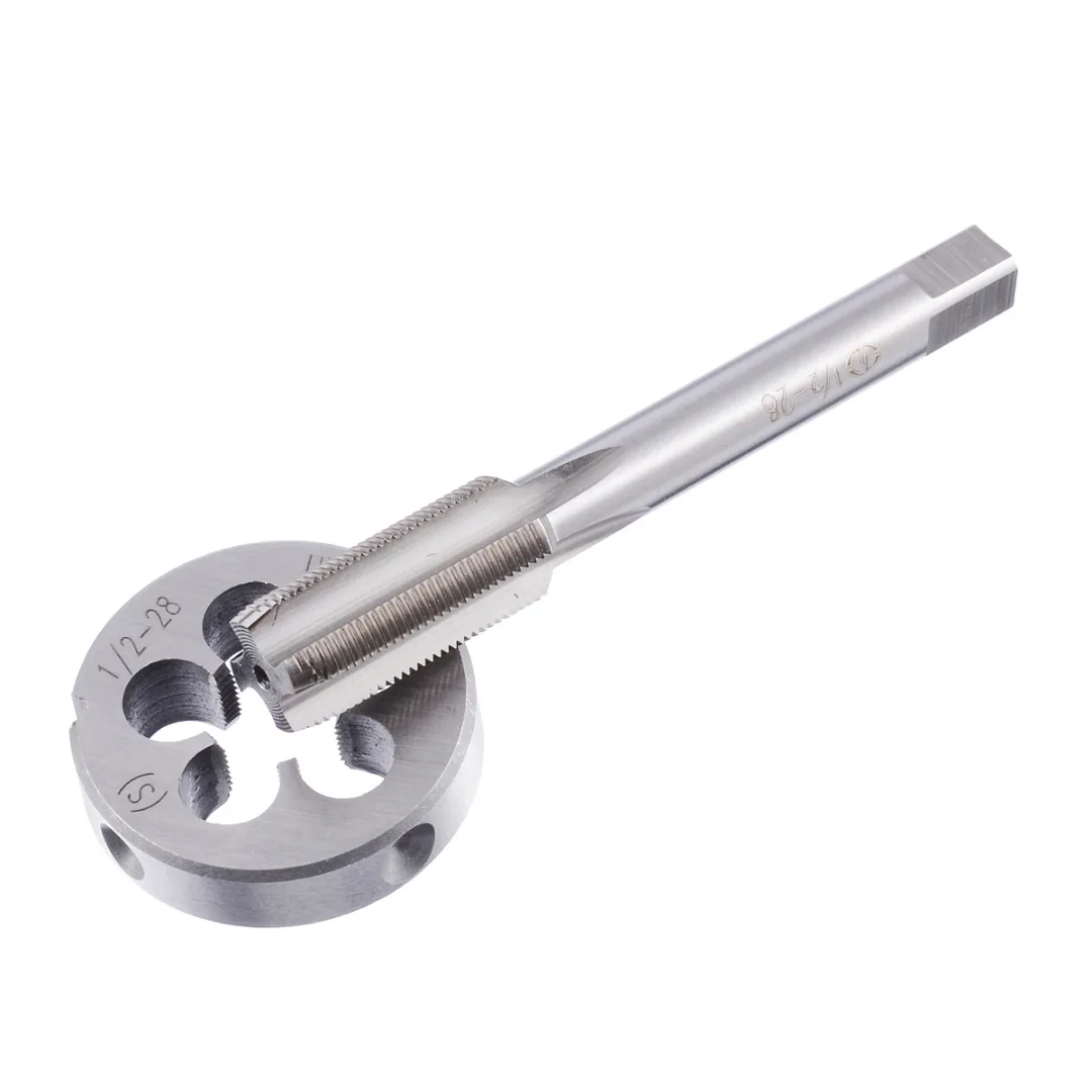 FILIERE - BUSE DE FILAGE - TARAUD,Five fifths to 24--1-2 28 UNEF 5-8 24 UNEF robinet à main rond ...