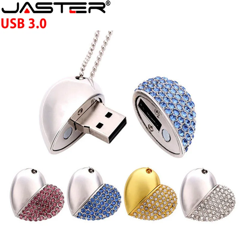 Necklace Usb 3.0 Flash Drive | Heart Pendrive 64gb Usb 3.0 | Flash ...