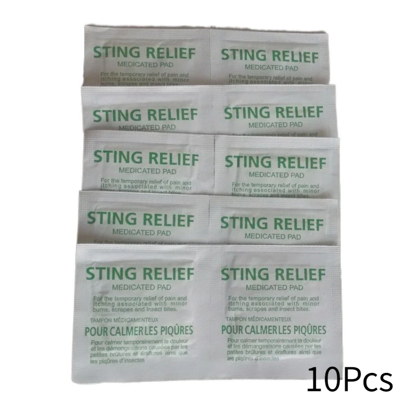 10pcs Sting Relief Wipe Disposable Anti-itch Patch Clean Itching ...
