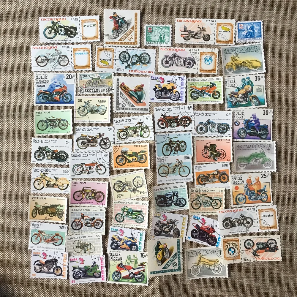50Pcs-Set-Motorcycle-All-Different-From-Many-Countries-NO-Repeat-with ...