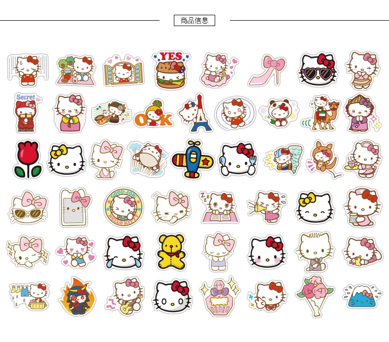 100 шт. наклейки с Граффити hello Kitty, наклейки для скейтборда ...