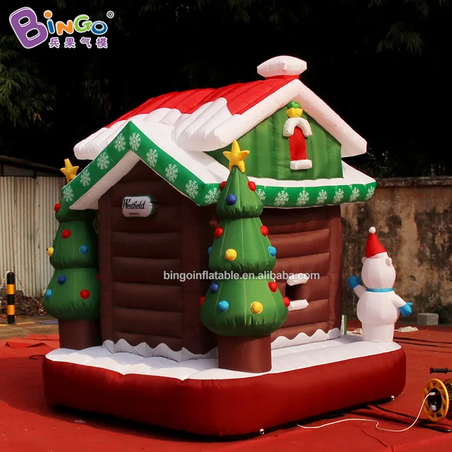 Personalized 2.4×2.4×2.6 meters christmas inflatable house / inflatable ...